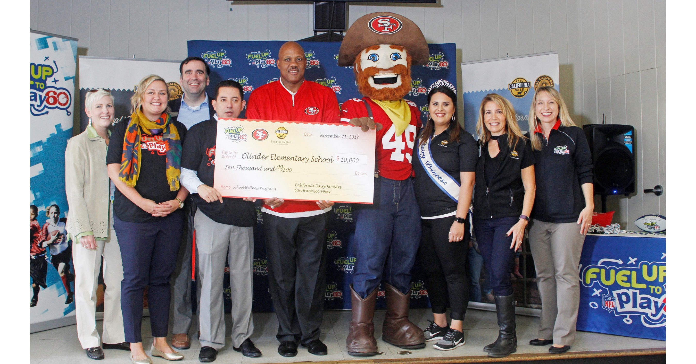 California Dairy Families and San Francisco 49ers Reward Olinder ...