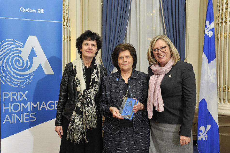 Mme Lise Poulin, lauréate du Prix Hommage Aînés dans la région de la ...
