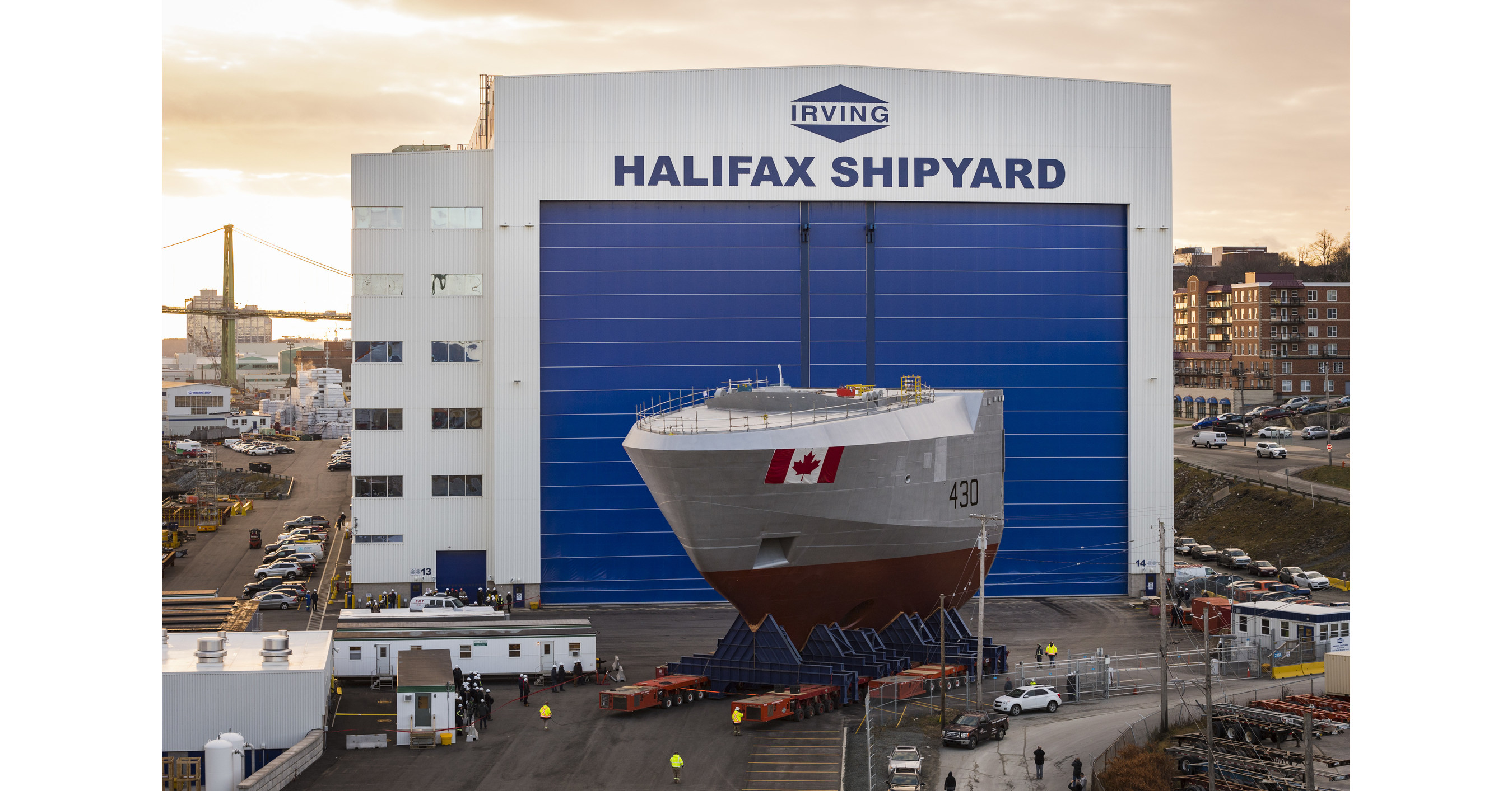 First Arctic and Offshore Patrol Ship assembled at Halifax Shipyard