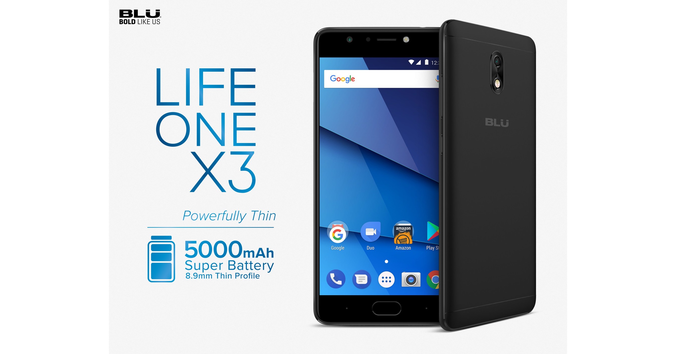 BLU announces the Life One X3 with an Impressive 5000mAh battery, 8.9mm ...
