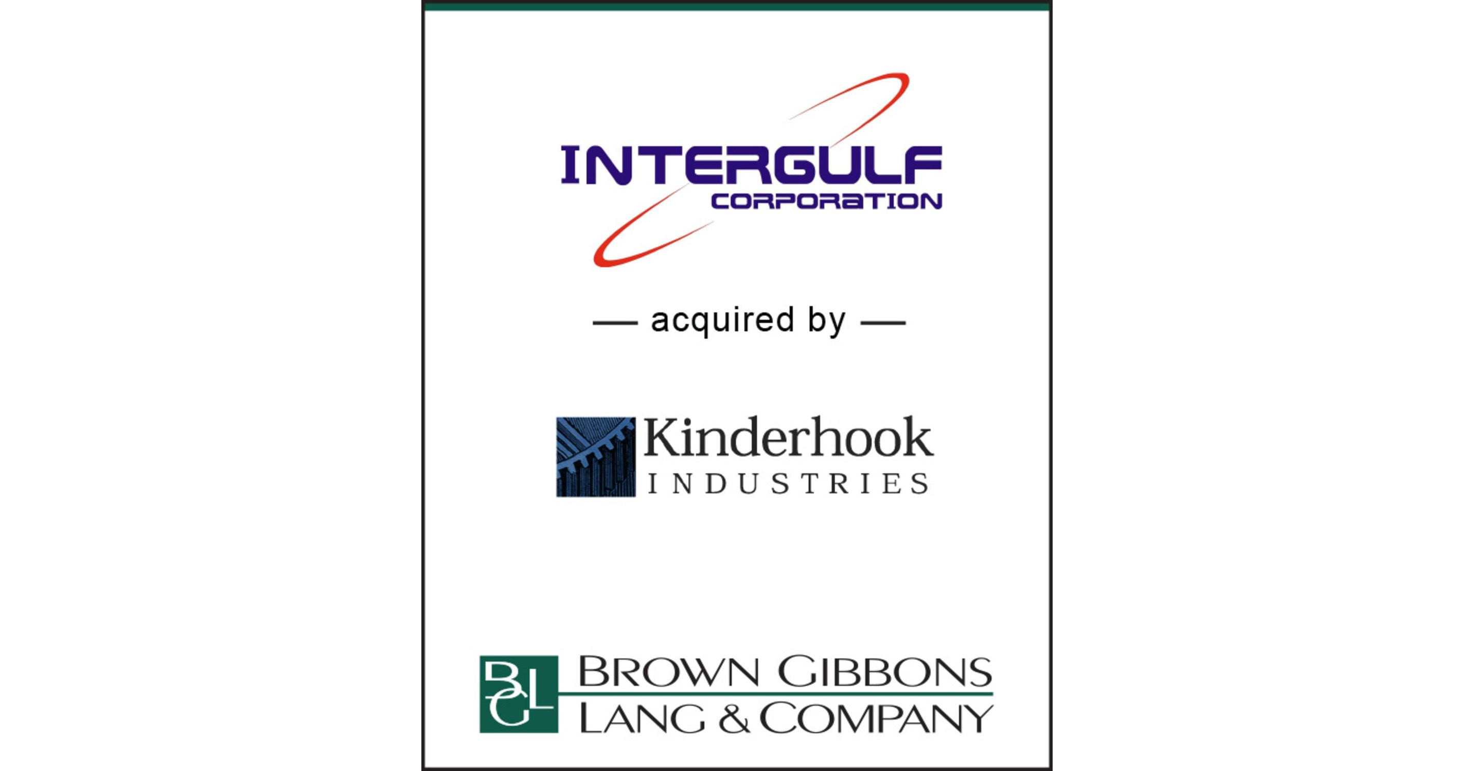 BGL Announces the Sale of Intergulf Corporation