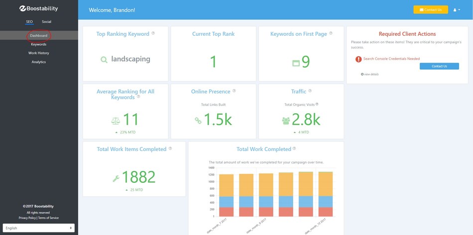 Boostability Releases New SEO and Social Media Reporting Dashboard