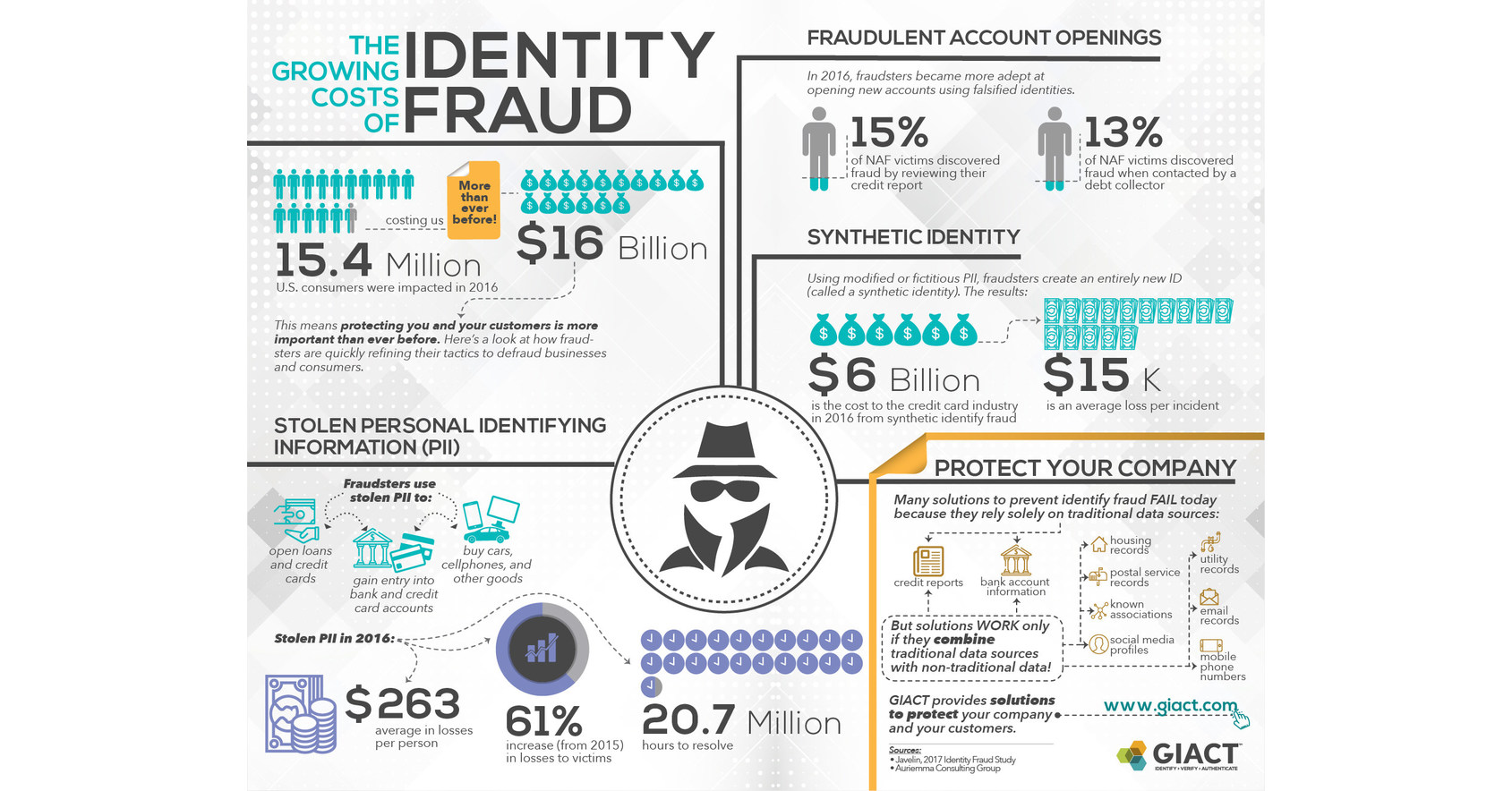 GIACT Infographic: The Growing Costs of Identity Fraud