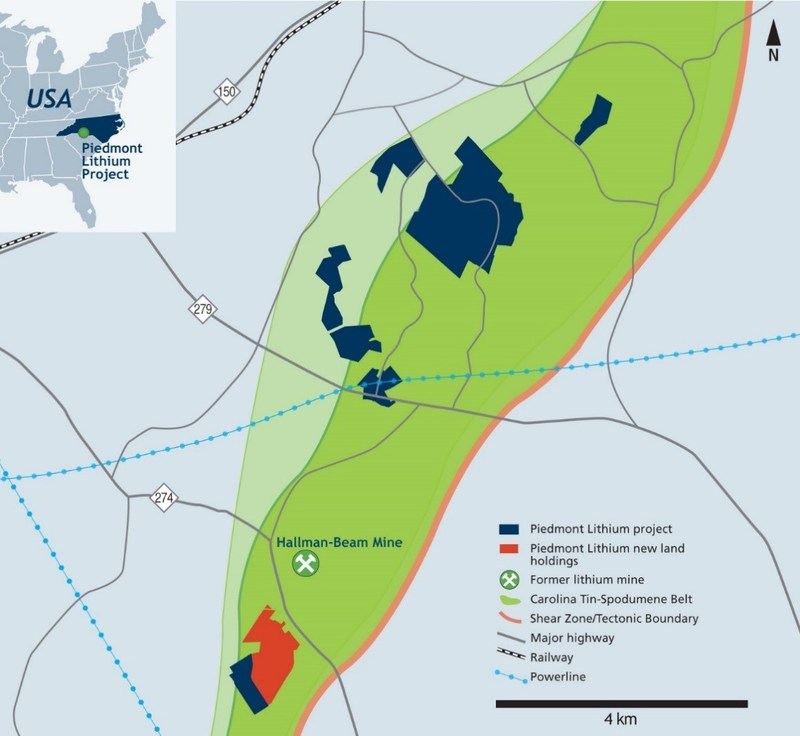 Piedmont Lithium Expands Land Position