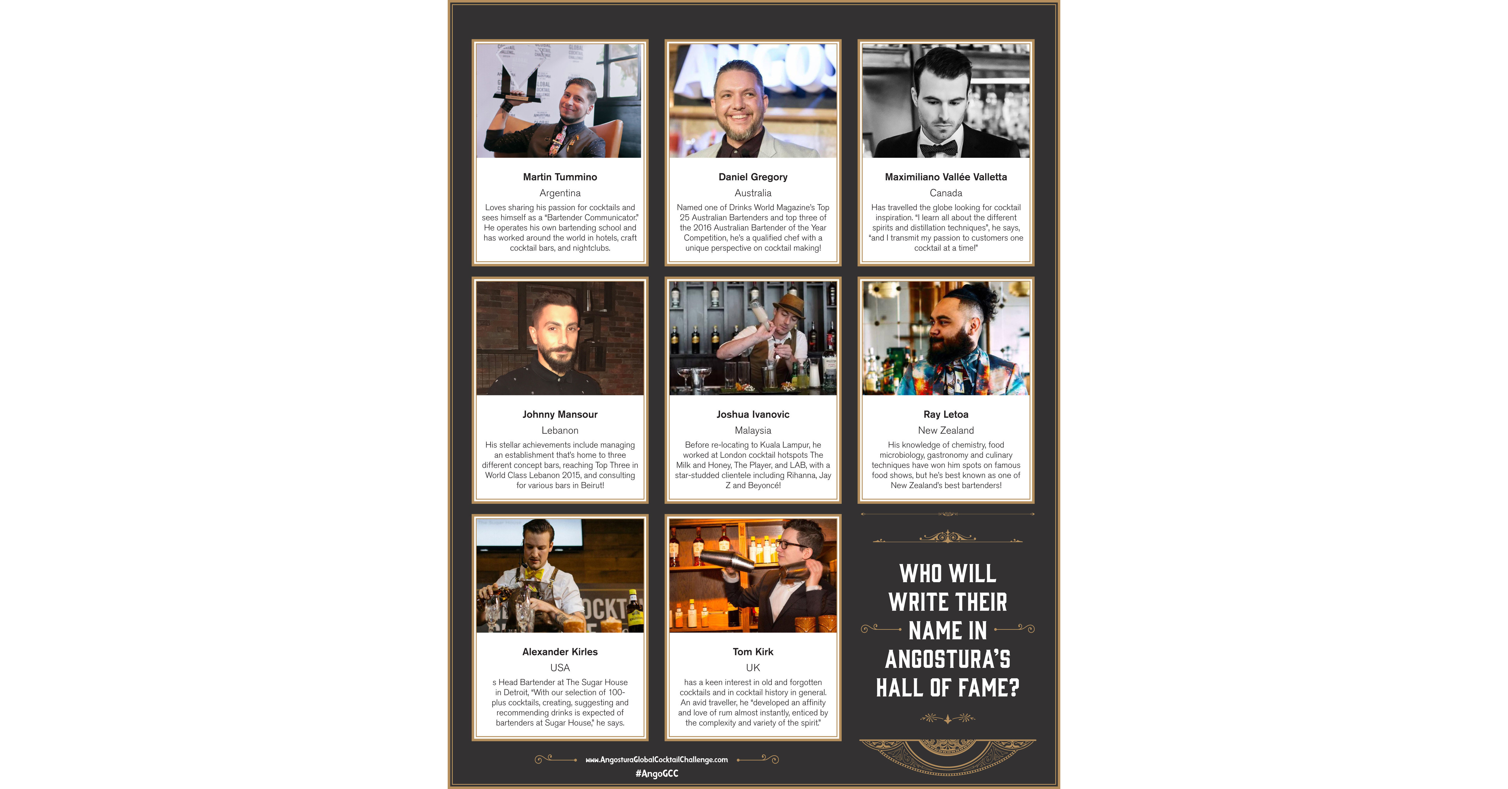 World's Best Bartenders to compete in Angostura® Global Cocktail Challenge