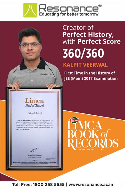 RESONANCE Student Creates National Record, Gets Registered in Limca ...