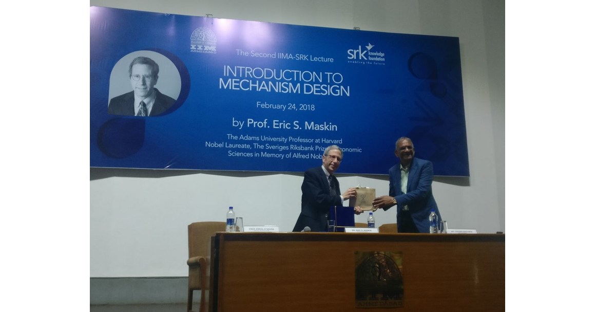 SRKKF and IIMA Invite Noble Laureate Eric S. Maskin to Deliver Lecture ...