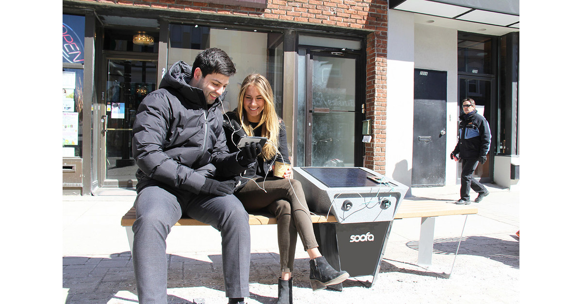 Newmarket first in Canada to expand Soofa solar-powered bench network