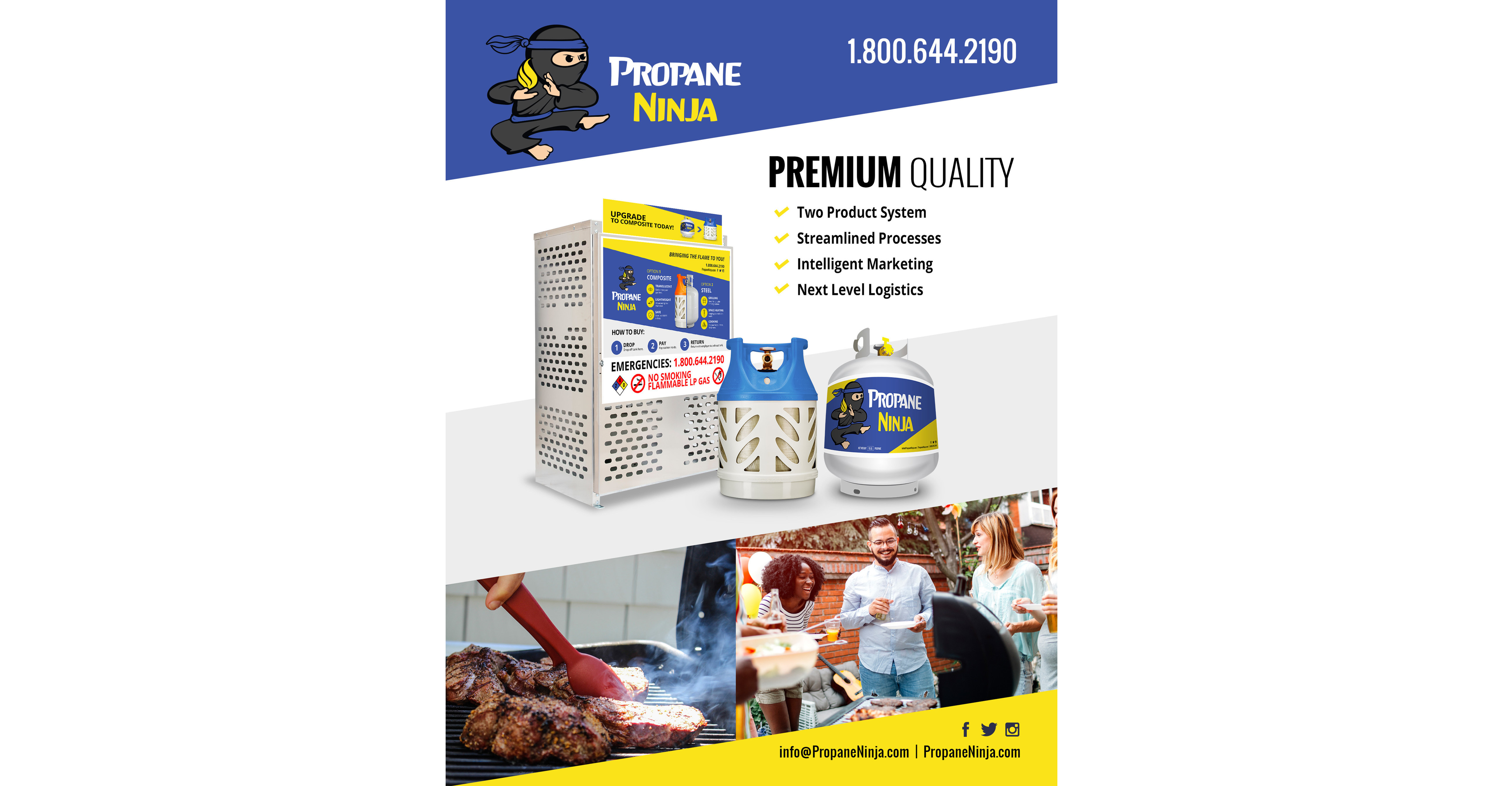 Propane Ninja's New Fiberglass Propane Tanks Are Now Available at Sedano's Supermarkets