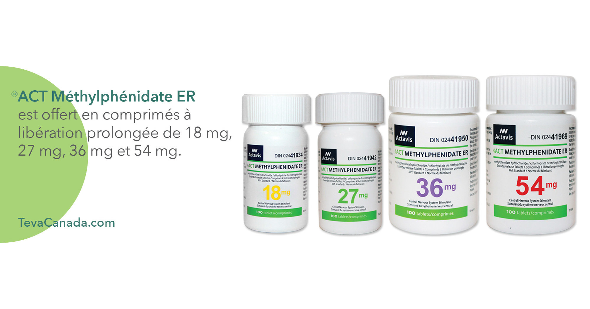 Teva Canada annonce le lancement des comprimés ACT Méthylphénidate ER ...