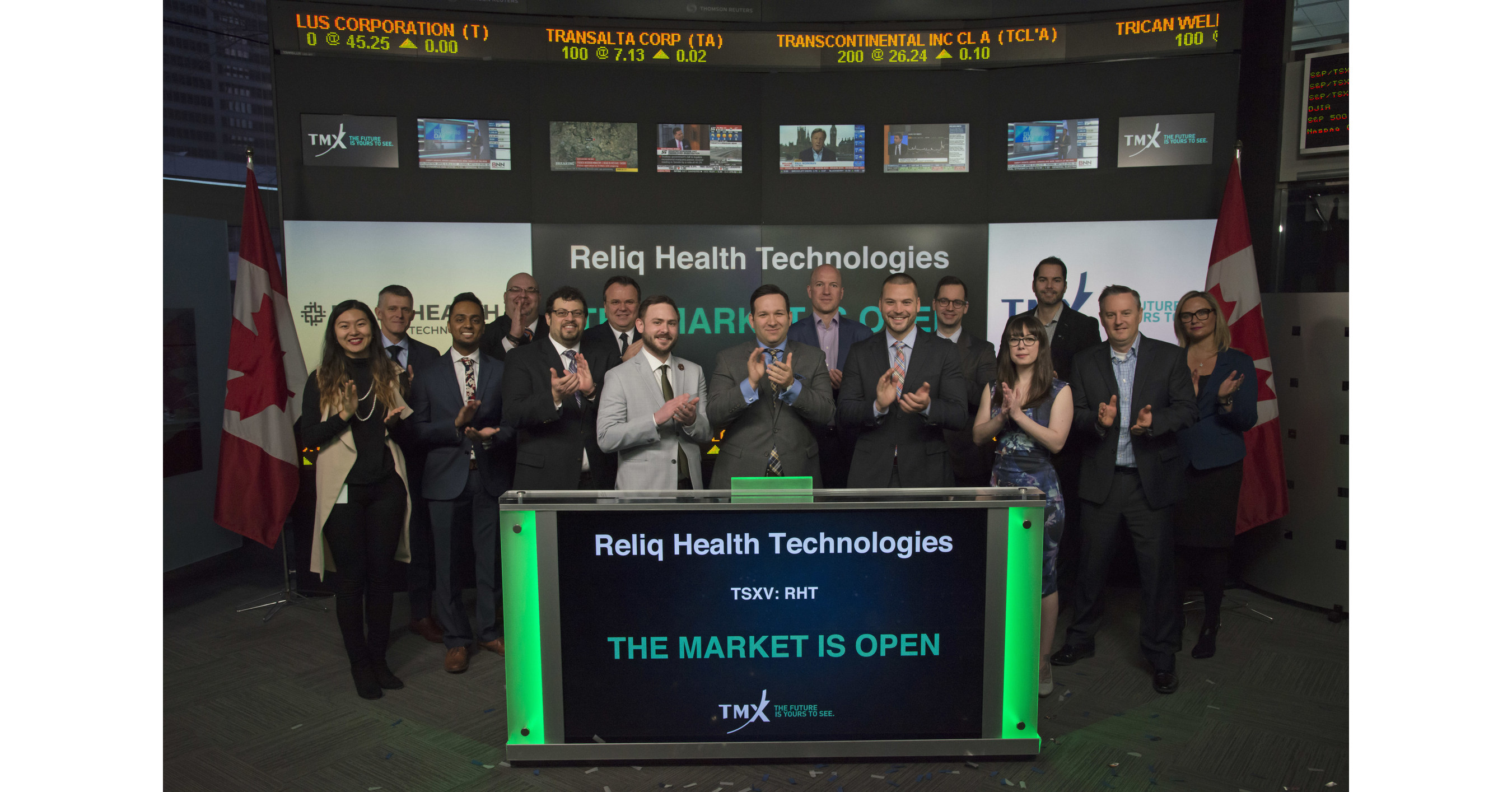 Reliq Health Technologies Inc. Opens the Market