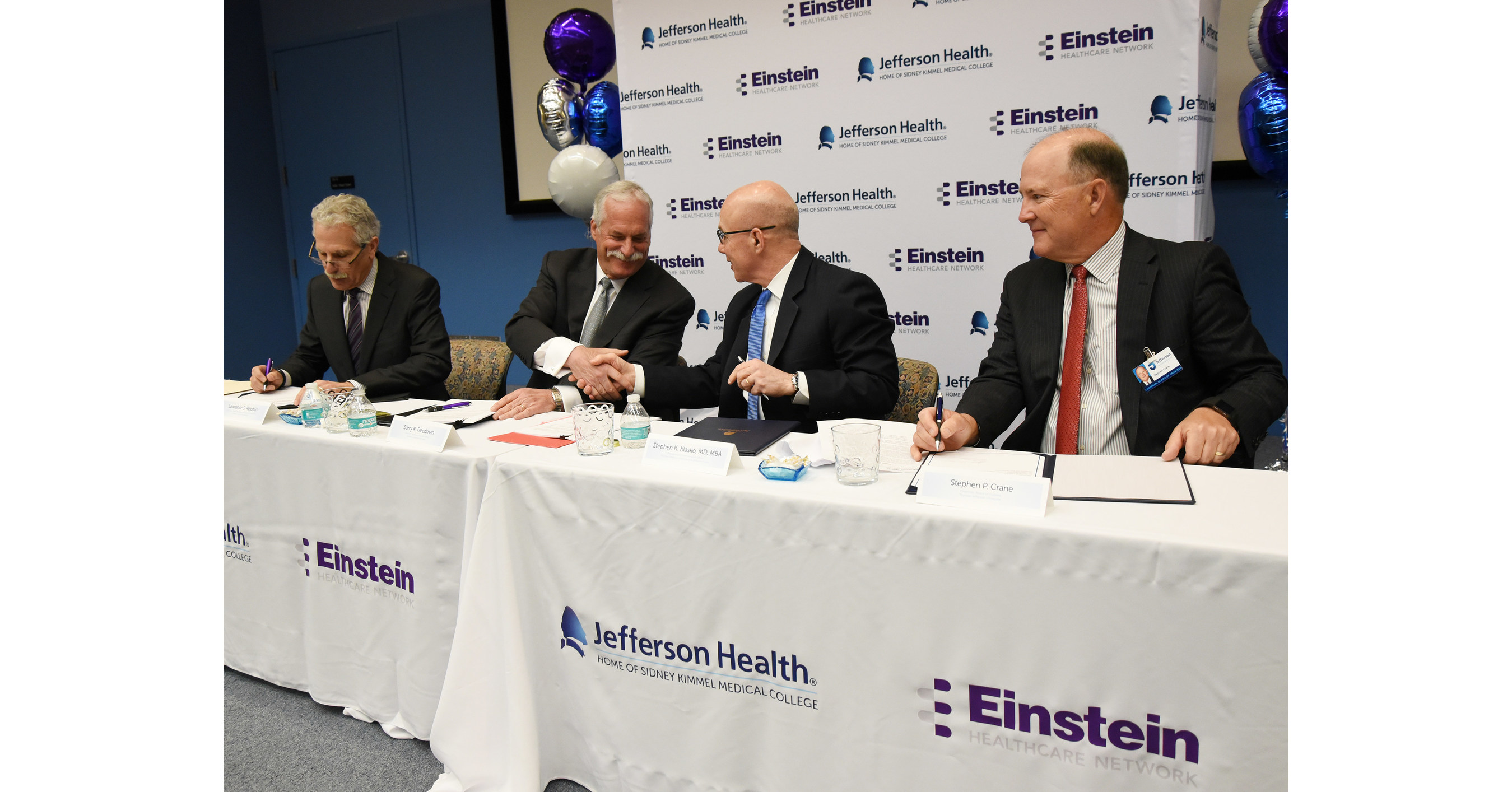 Jefferson and Einstein Healthcare Network Sign Letter of Intent to Merge