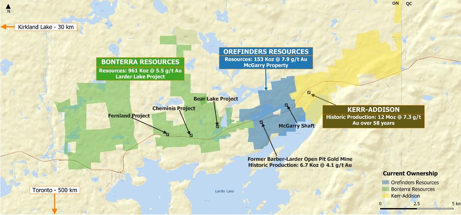 Orefinders to Acquire the McGarry Mine & 2.4 km Strike Length of the ...