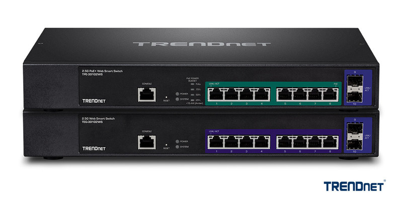 TRENDnet launches 2.5G managed switches with 10G fiber support