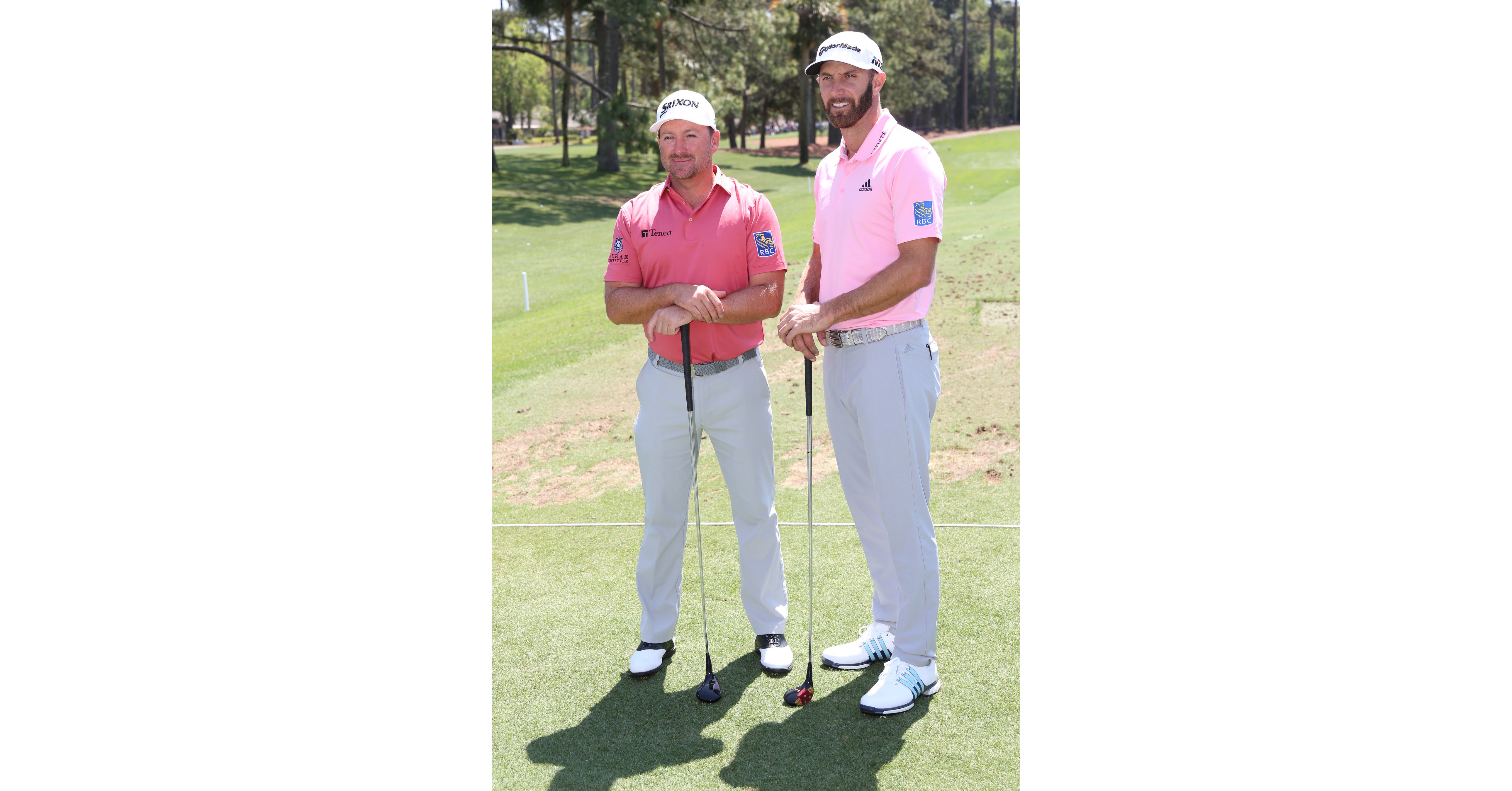 World #1 Dustin Johnson and Sam Saunders, grandson to The King, take a ...