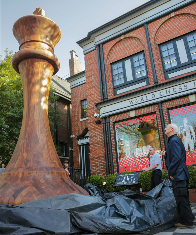 World’s Largest Chess Piece Unveiled at the World Chess Hall of Fame in ...