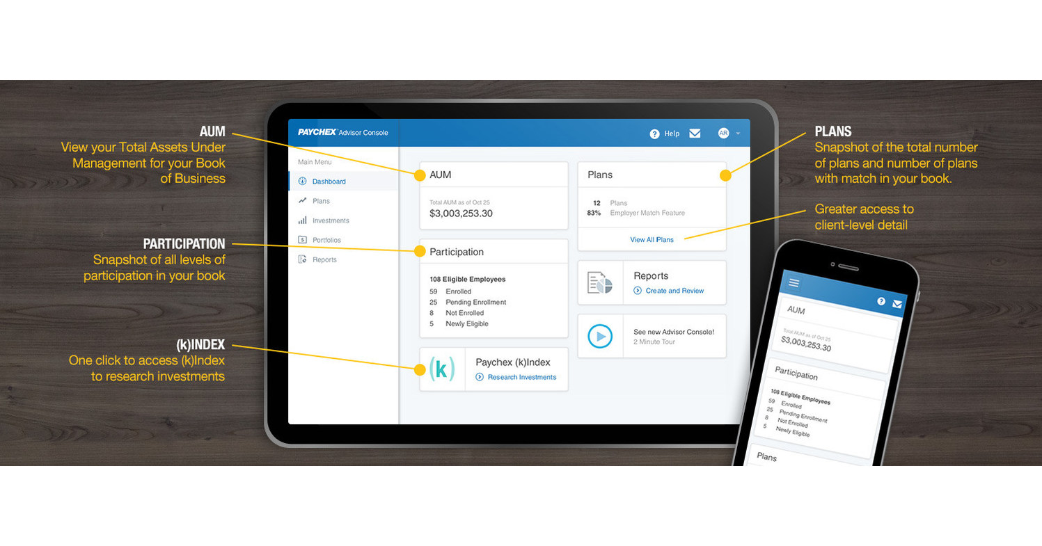 Paychex Adds New Features to Financial Advisor Console to Enhance User ...