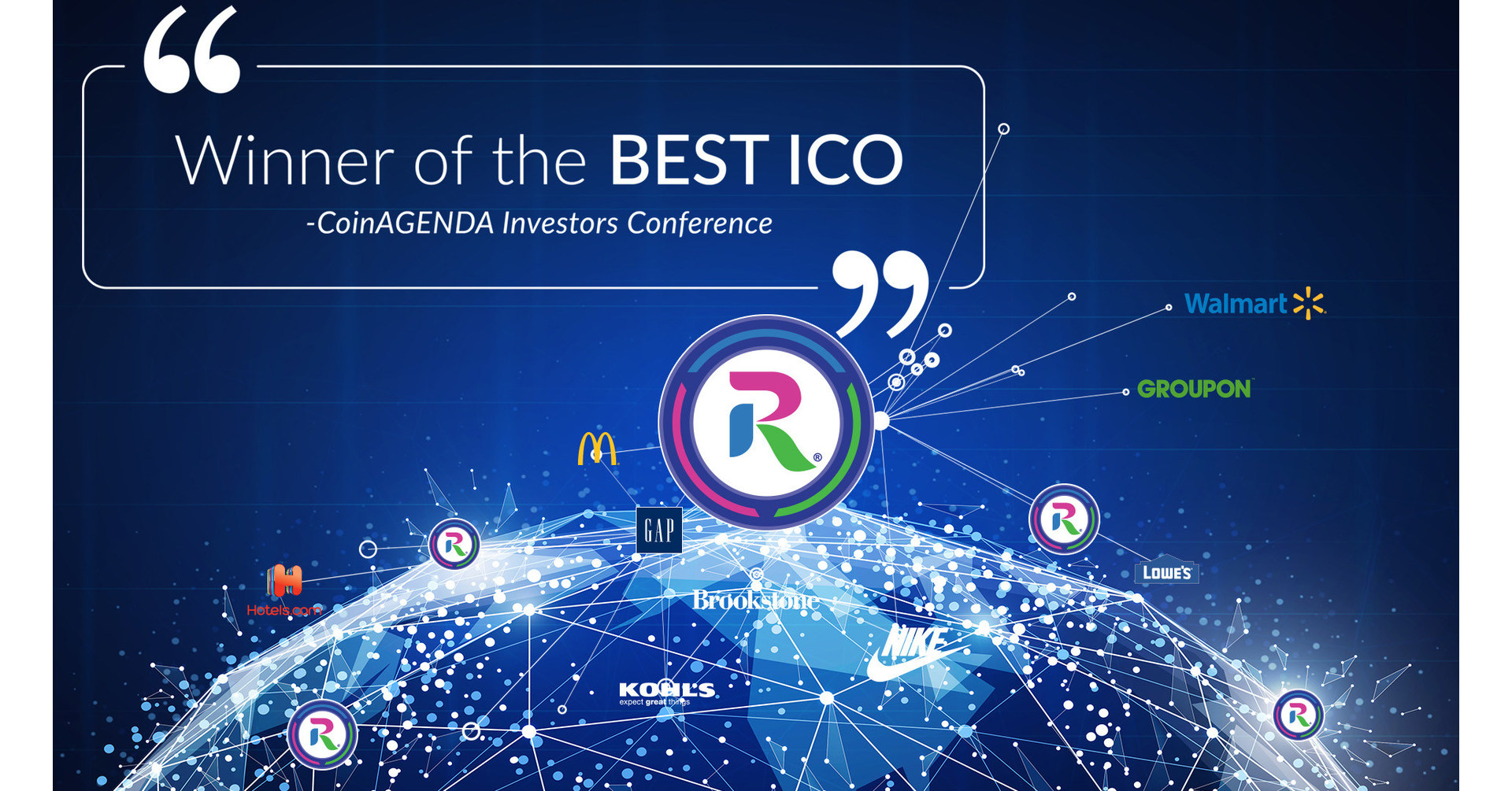 rewardstoken.io Winner of Best ICO at CoinAgenda