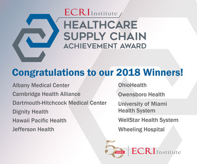 ECRI Institute Announces Winners of 2018 Healthcare Supply Chain ...