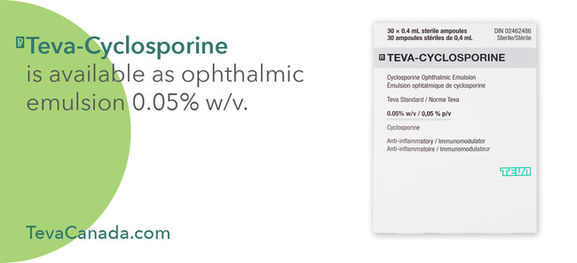 Teva Canada Announces the Launch of Teva-Cyclosporine® Ophthalmic ...