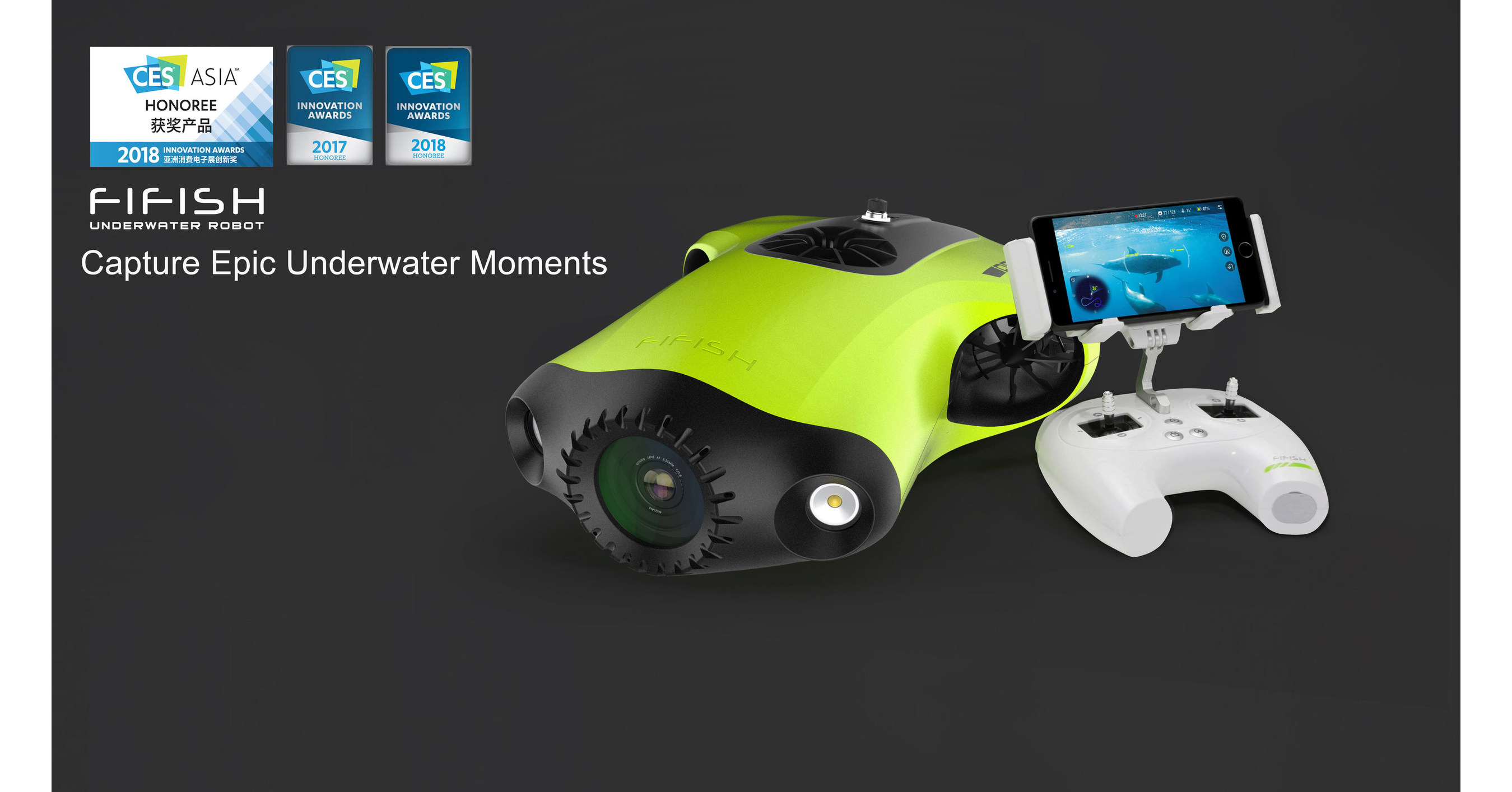 QYSEA Announced FIFISH P3 Underwater Drone Starts Shipment on CES Asia 2018