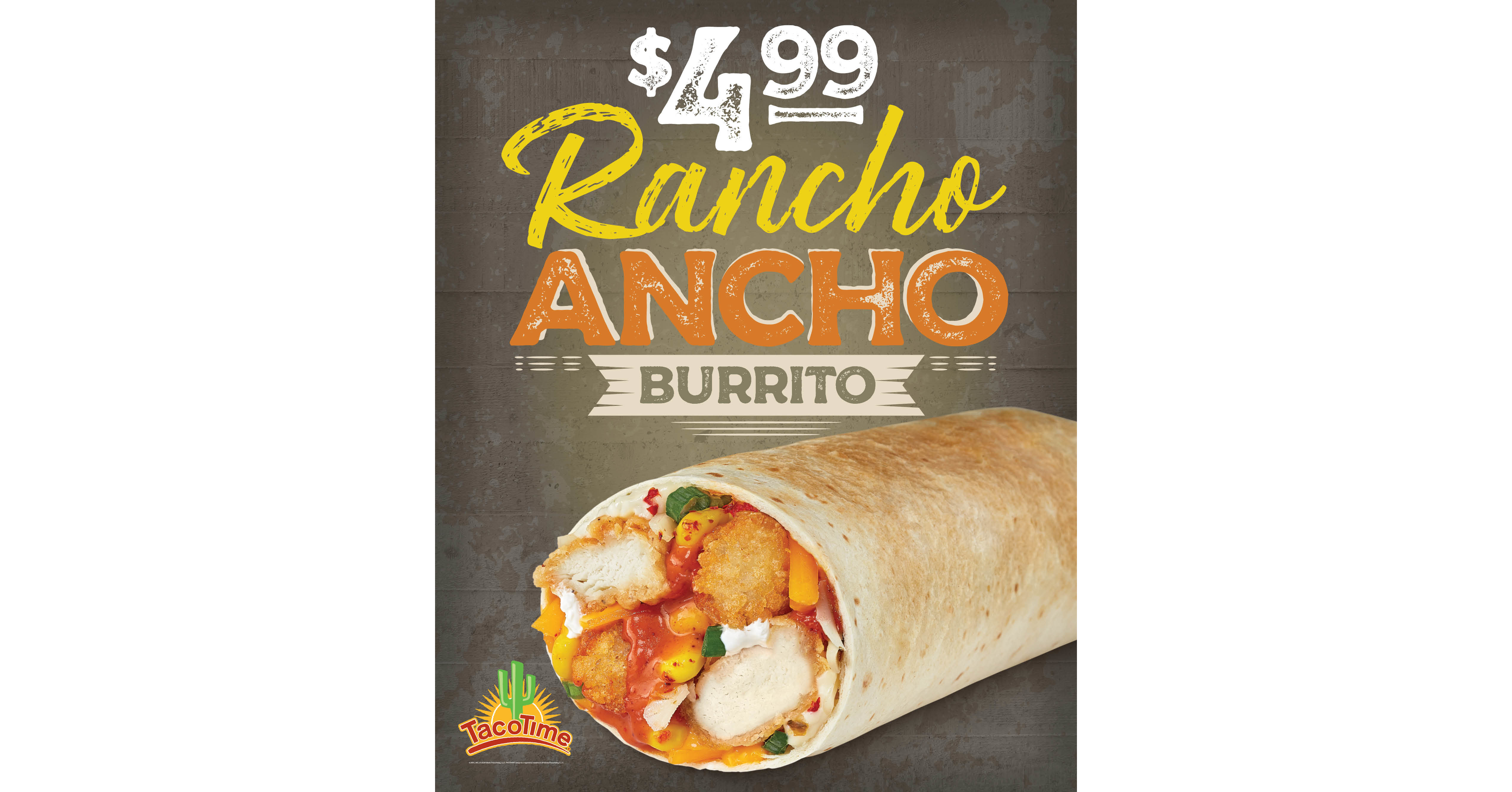 TacoTime Introduces Savory $4.99 Rancho Ancho Burritos