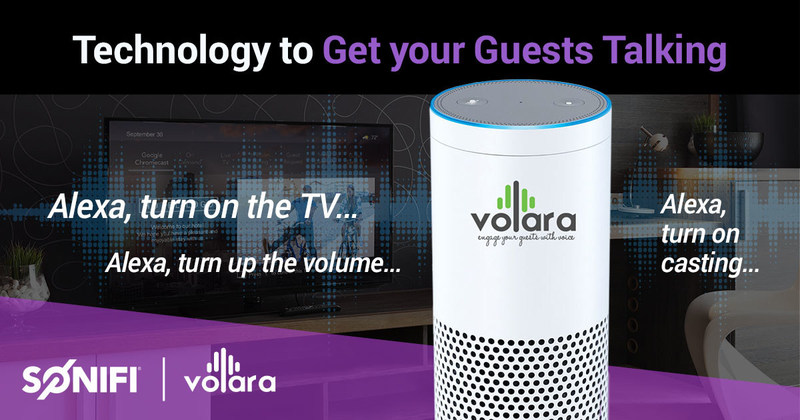 SONIFI Announces Voice-Enabled Room Controls in Partnership with Volara