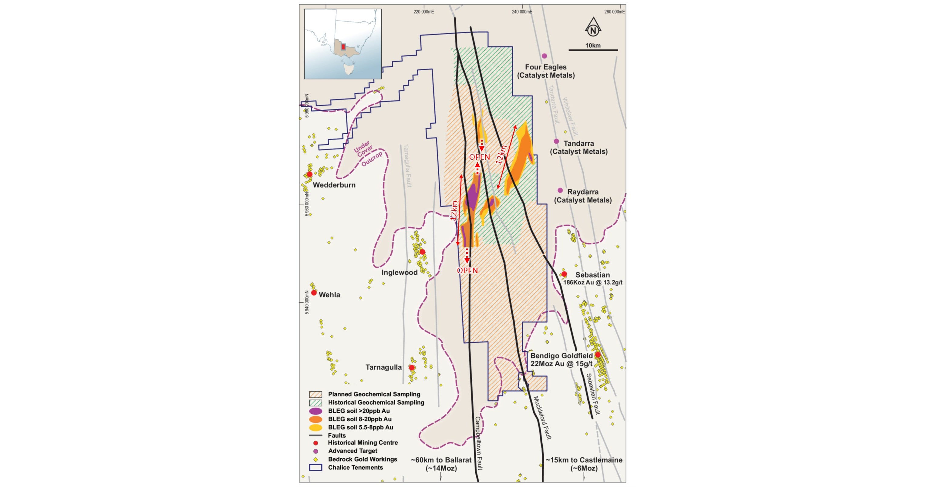 Chalice identifies two 12km+ gold-in-soil anomalies at Pyramid Hill ...