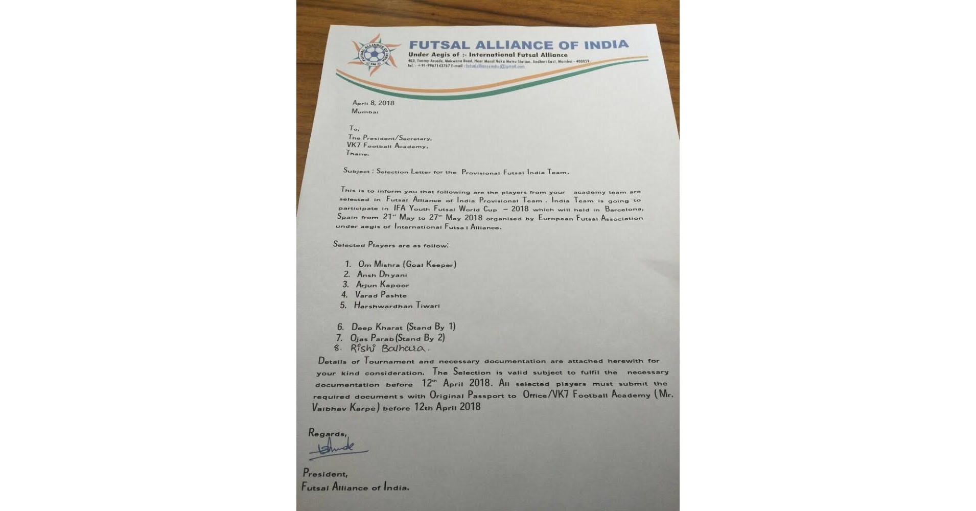 IFA Youth Futsal World Cup Selects 5 Players from Leon's World ...