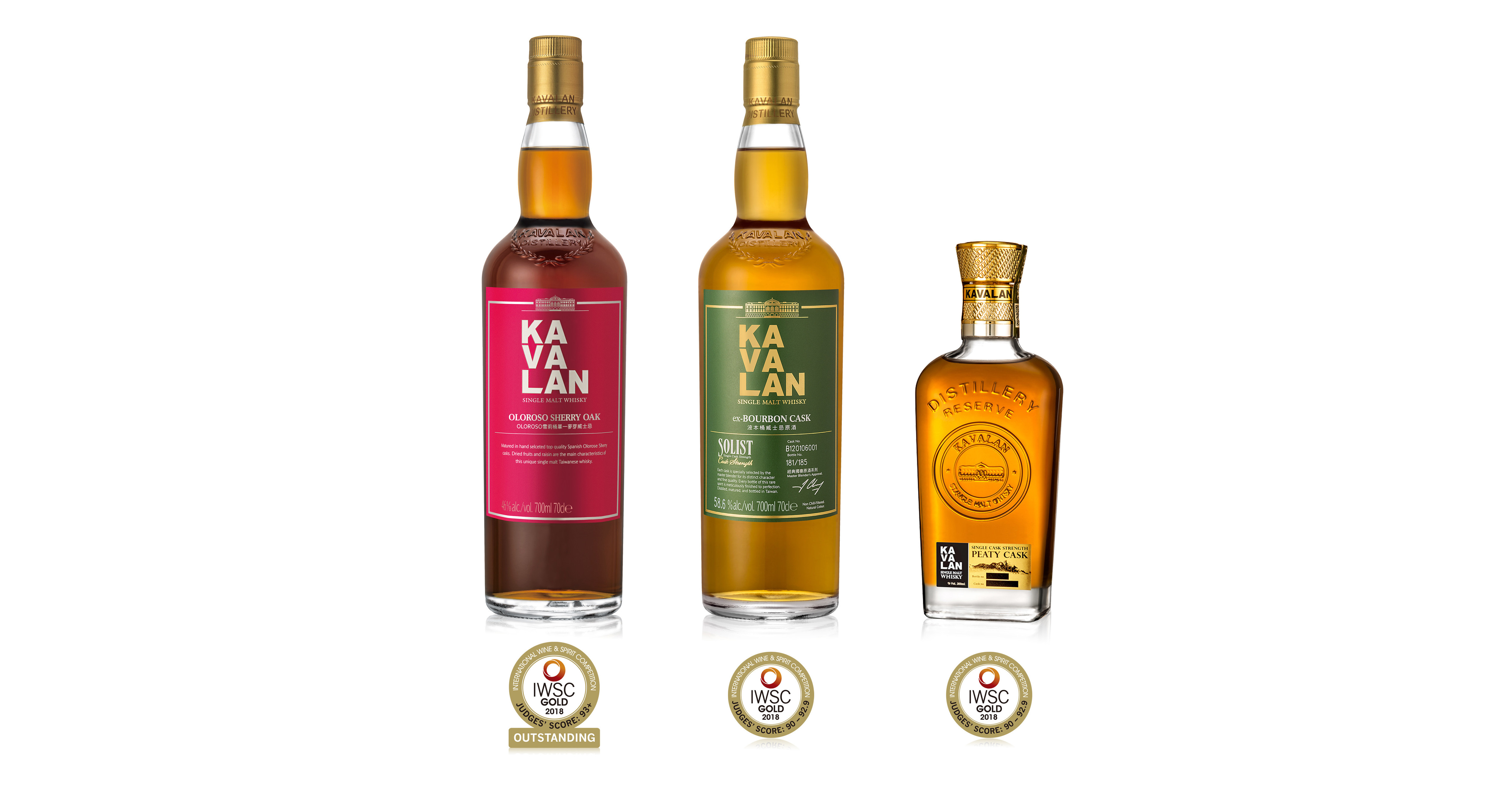 Kavalan awarded "Gold Outstanding" at 2018 International Wine & Spirit ...