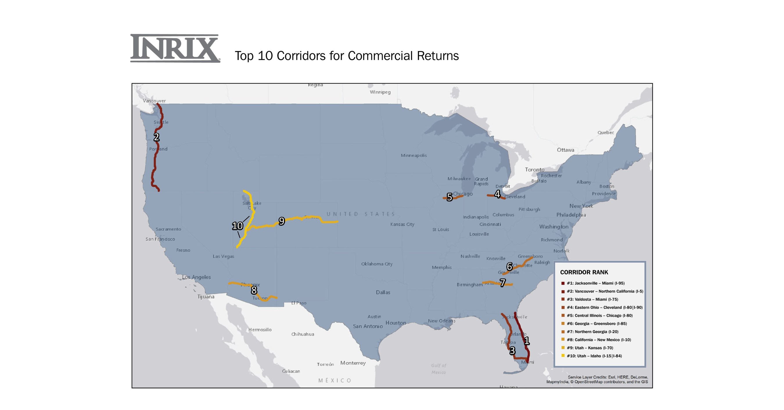 INRIX Identifies U.S. Corridors Best Suited for Highly Automated Truck ...