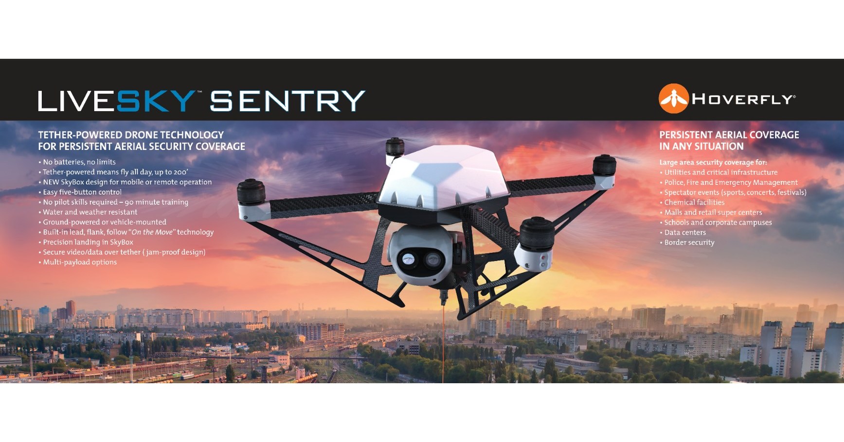 Hoverfly Advances All-Weather Design With New LiveSky SENTRY UAS