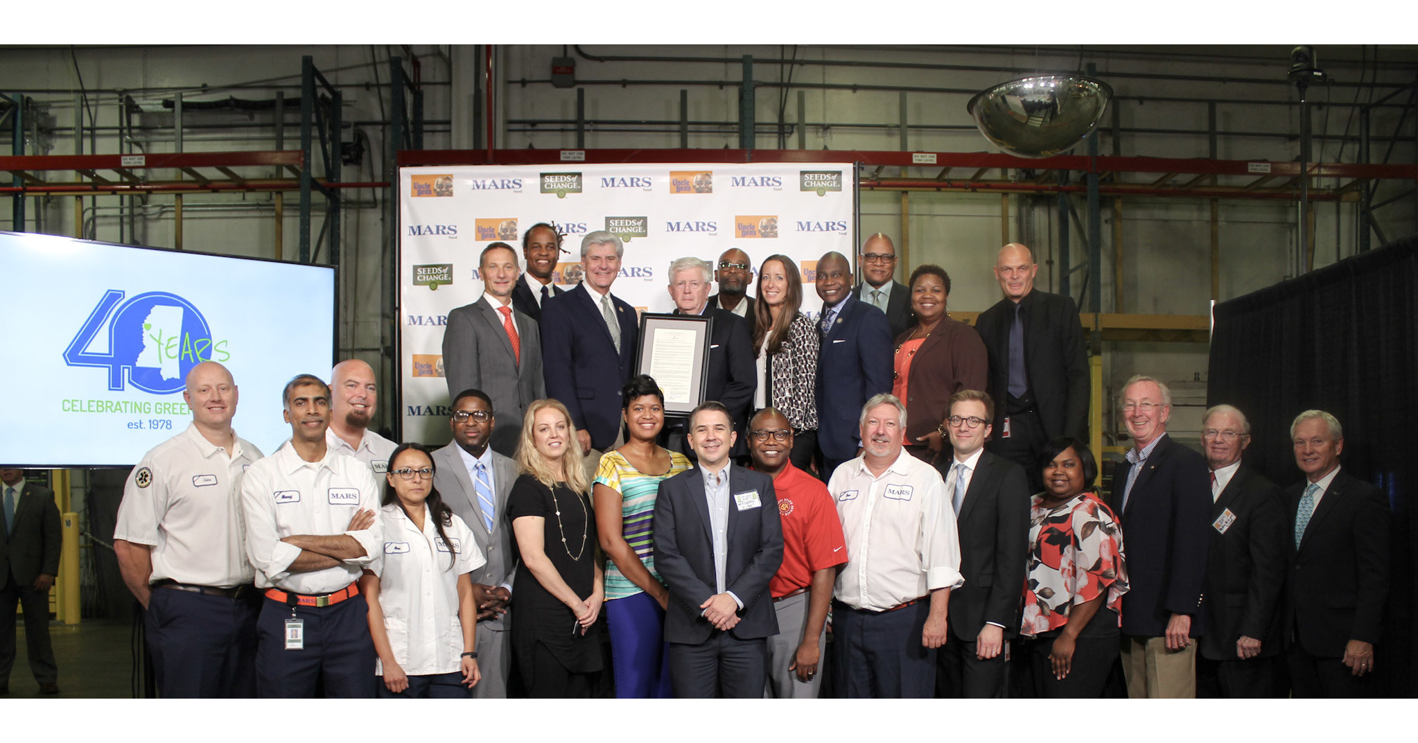 Mars Food Celebrates 40 Years in Greenville, Mississippi