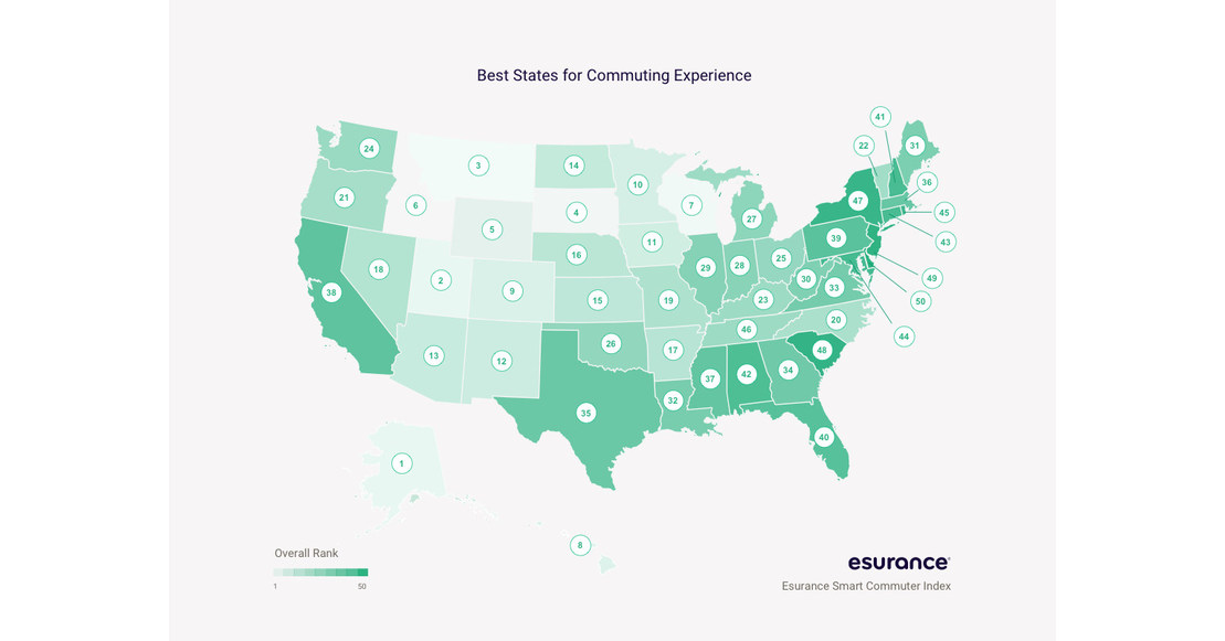 New Esurance Smart Commuting Index Maps U.S. Commuting Progress