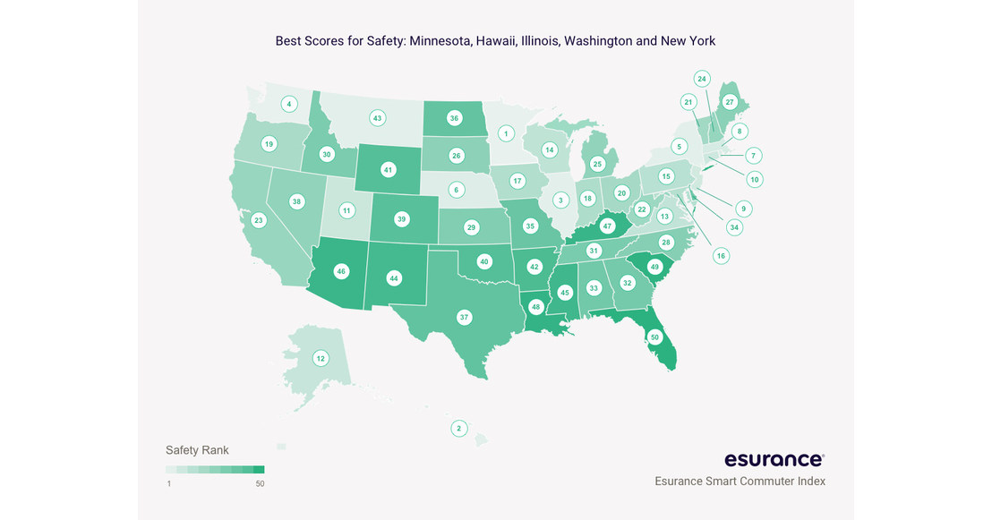 New Esurance Smart Commuting Index Maps U.S. Commuting Progress