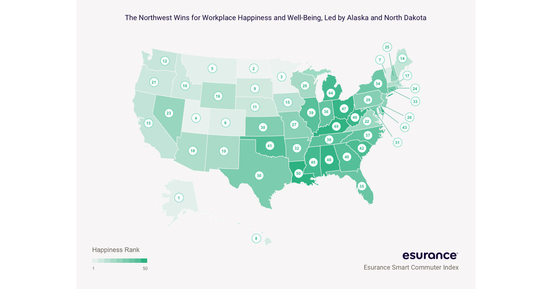 New Esurance Smart Commuting Index Maps U.S. Commuting Progress