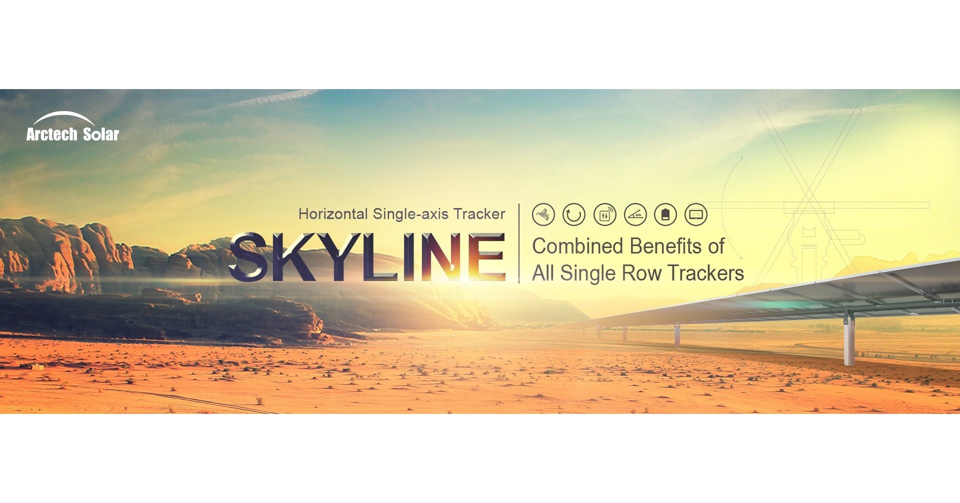 Arctech Skyline Tracking System: Combined Benefits of All Single Row Trackers