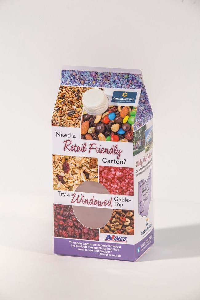 Windowed Gable-Top Cartons Now Available from Carton Service