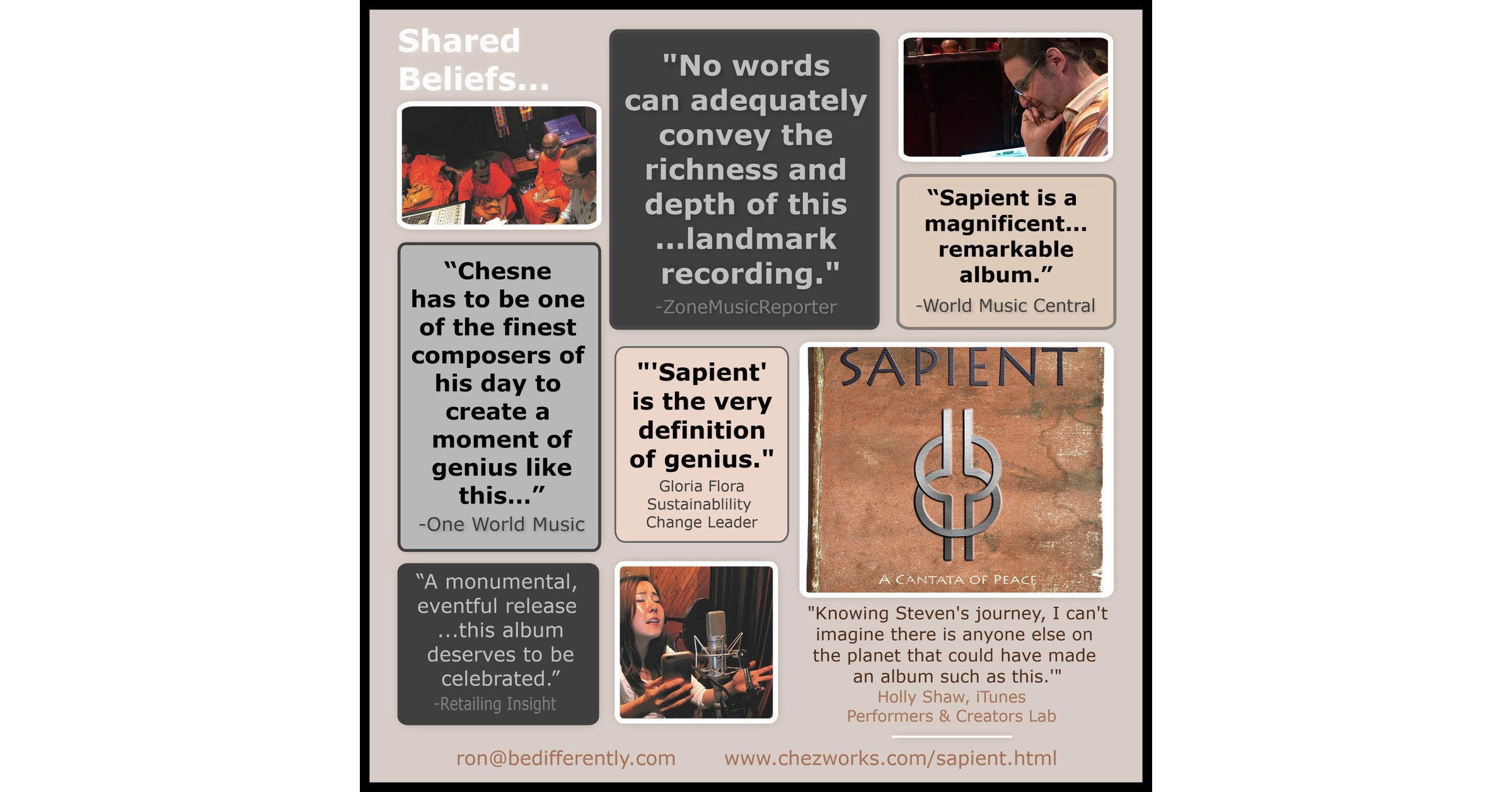 TV/Film Composer Steven Chesne's Powerful World Music Album, "Sapient ...