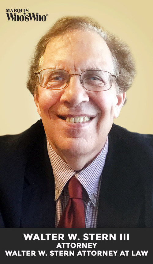 Walter W. Stern III Honored for Focus on Law and Education