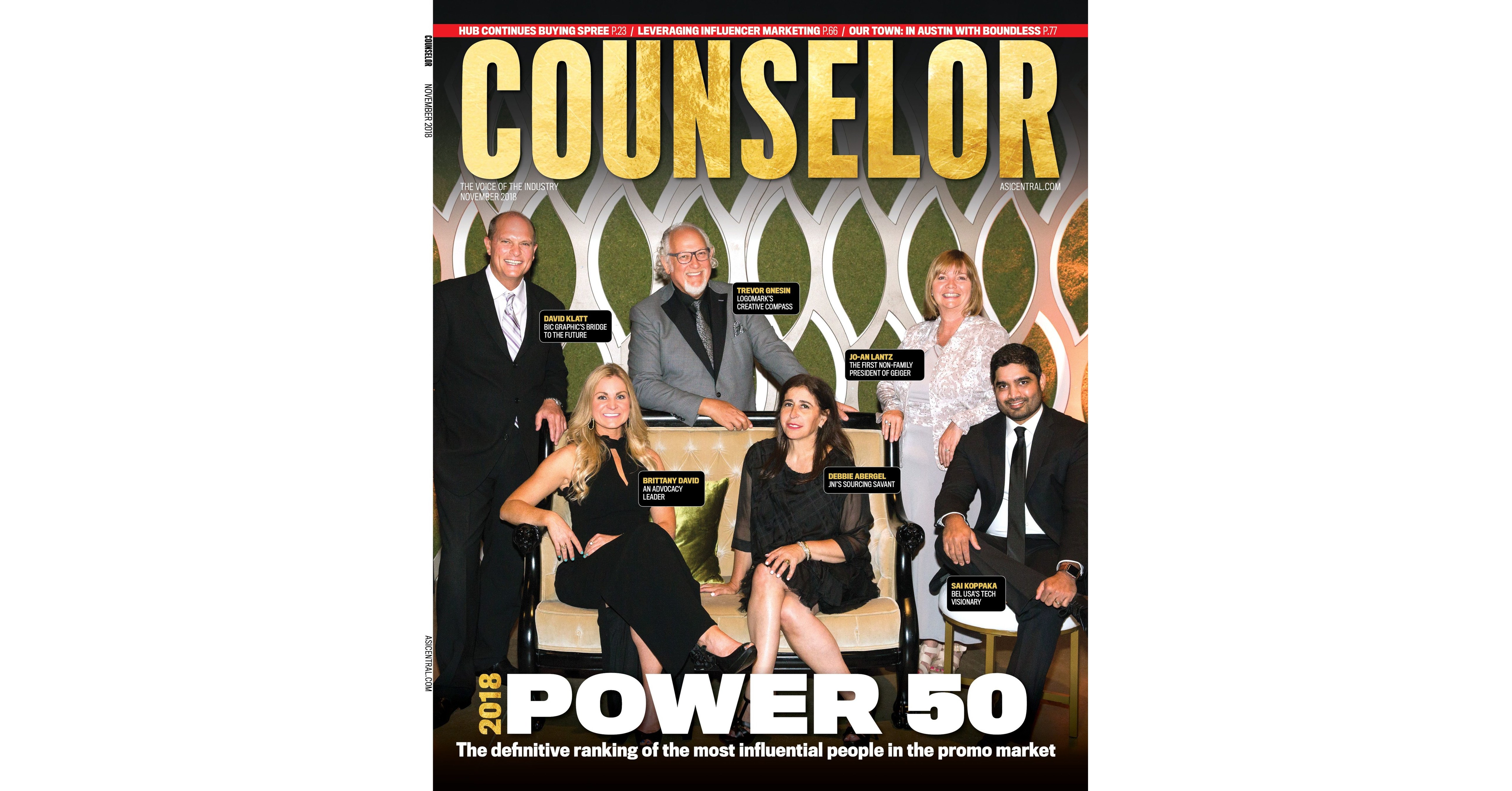ASI's Counselor Magazine Unveils Prestigious 2018 Power 50 List