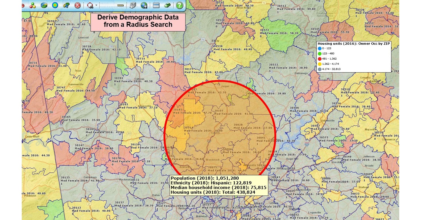Map Business Online Includes a Comprehensive Library of Census Bureau ...