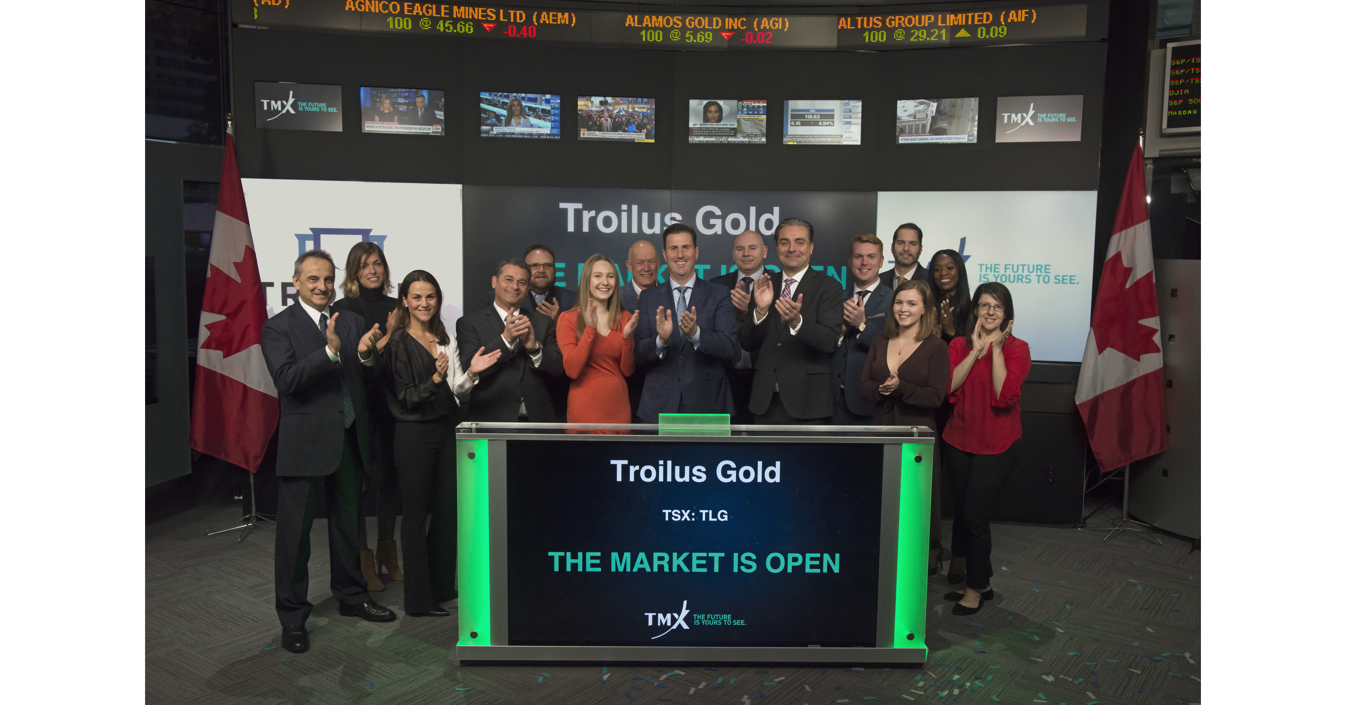 Troilus Gold Corp. Opens the Market