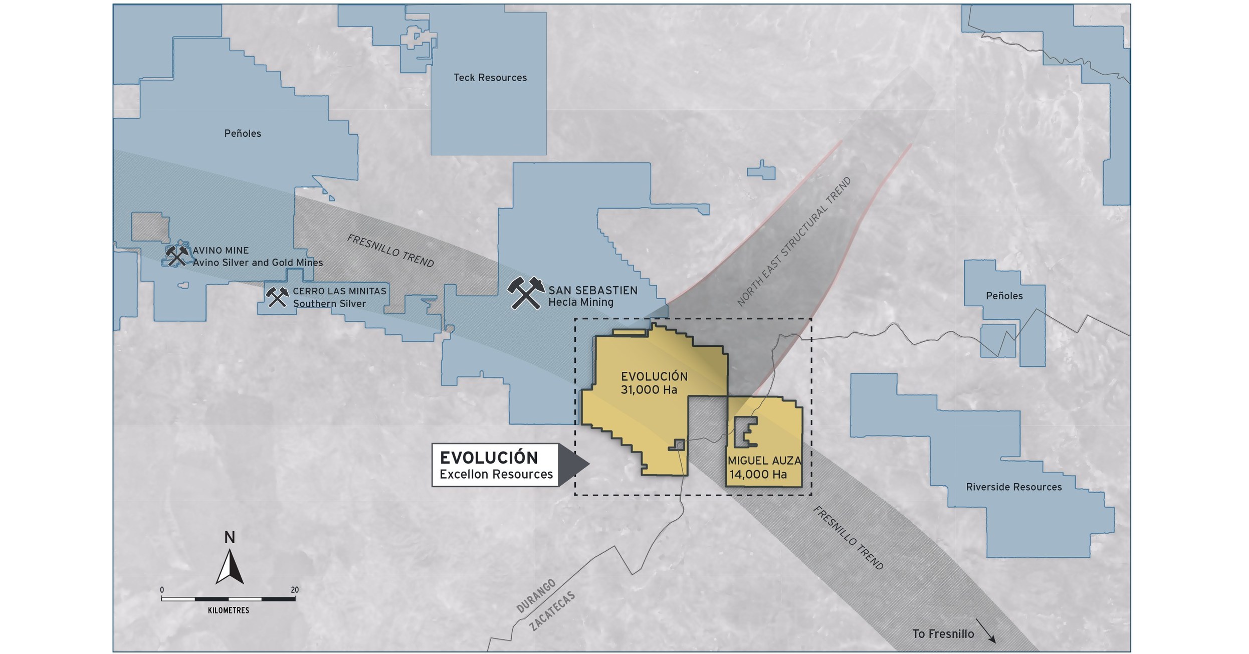 Excellon Adds Additional 31,000 Hectares on Northern Fresnillo Silver Trend