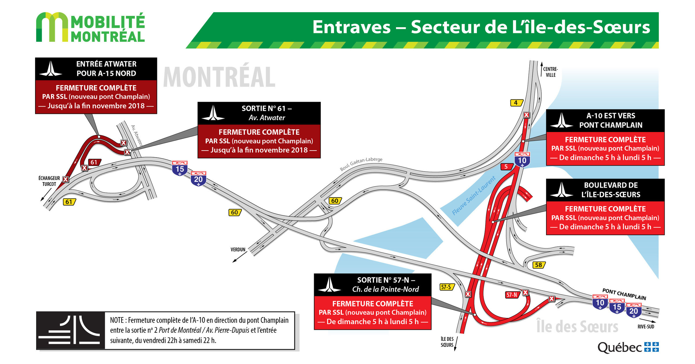 Planifier ses déplacements durant la fin de semaine du 2 novembre - Entraves majeures sur le ...