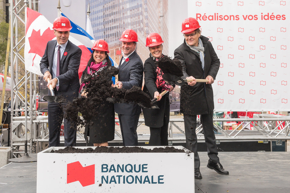 La Banque Nationale réalise la première pelletée de terre de son ...