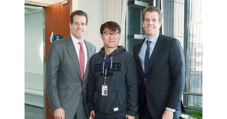 Huobi CEO Leon Li and COO Robin Zhu Meet Cameron and Tyler Winklevoss ...