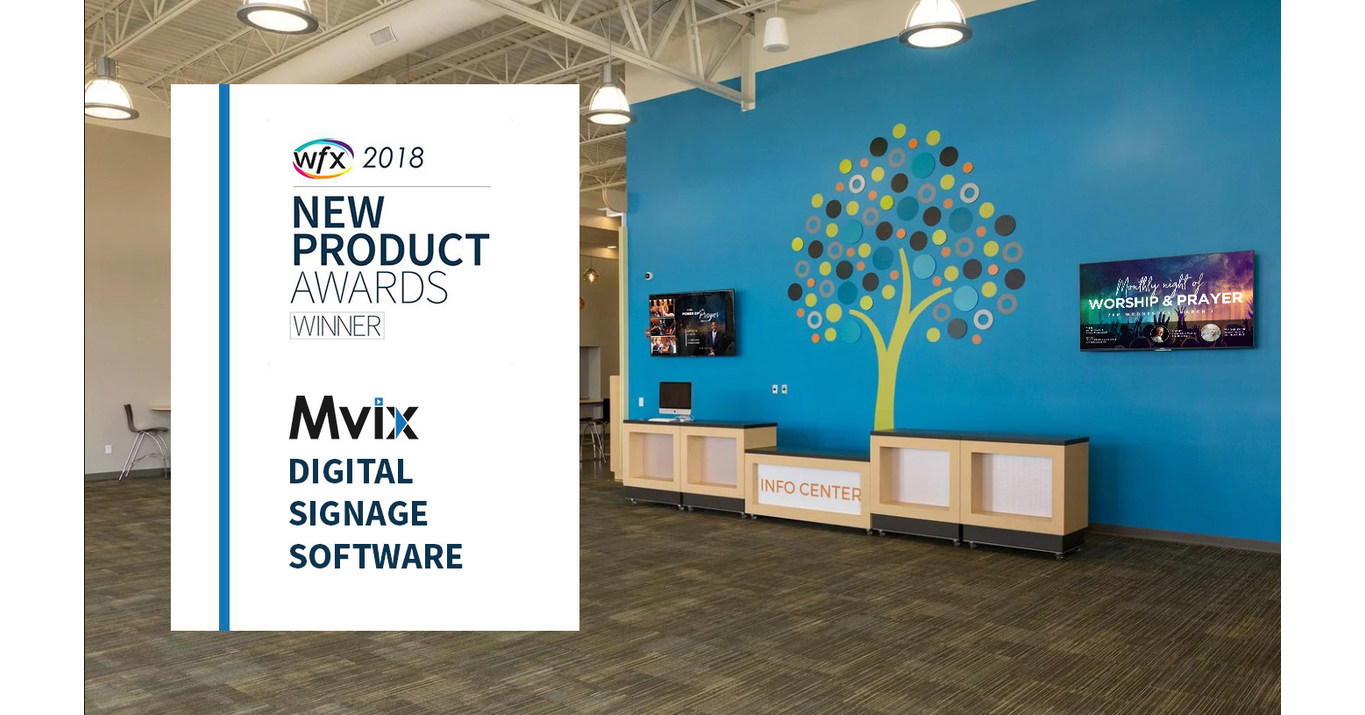 Mvix Wins 2018 WFX New Product Award for Church Digital Signage