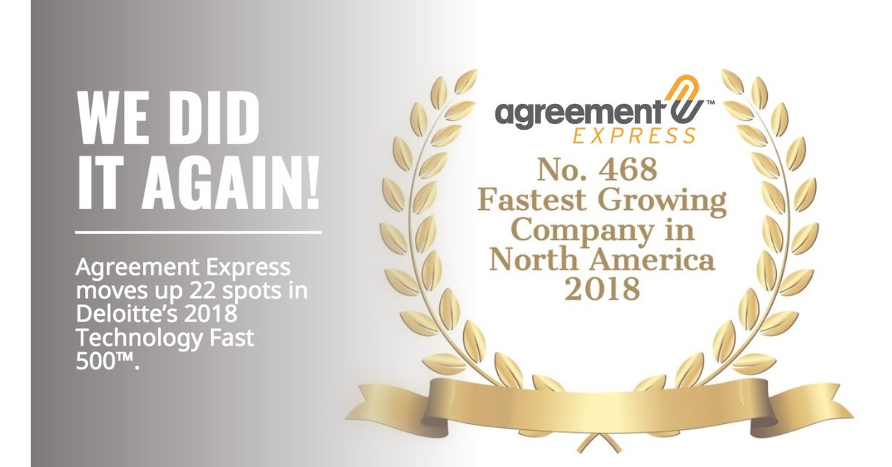 Agreement Express Ranked Number 468 Fastest Growing Company in North ...