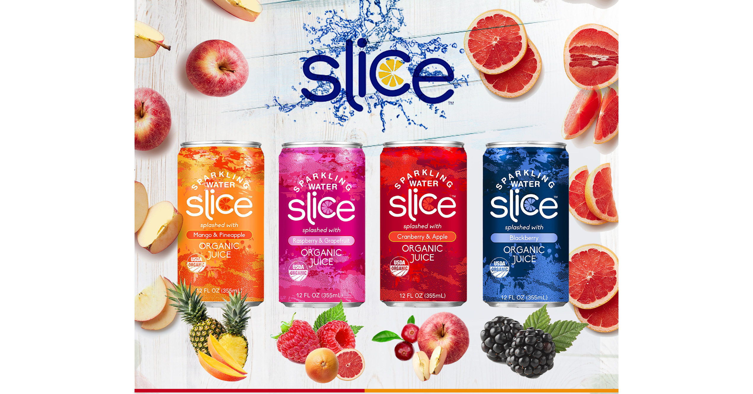 Slice Delivers Sparkling Water Splashed with Organic Fruit Juice